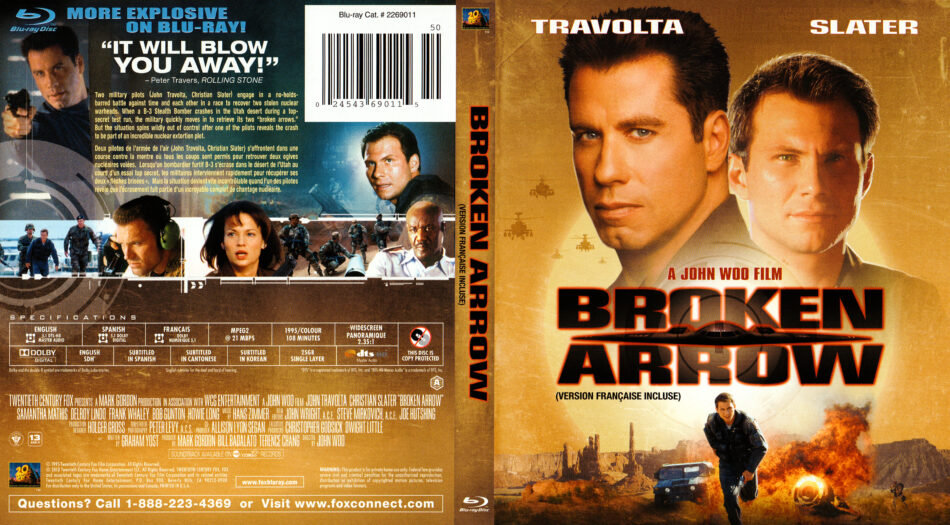 Broken Arrow (1995) Blu-Ray & DVD Covers - DVDcover.Com
