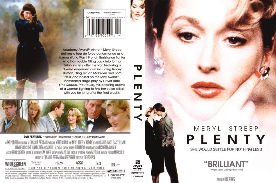 Plenty (1985) R1 DVD Cover - DVDcover.Com