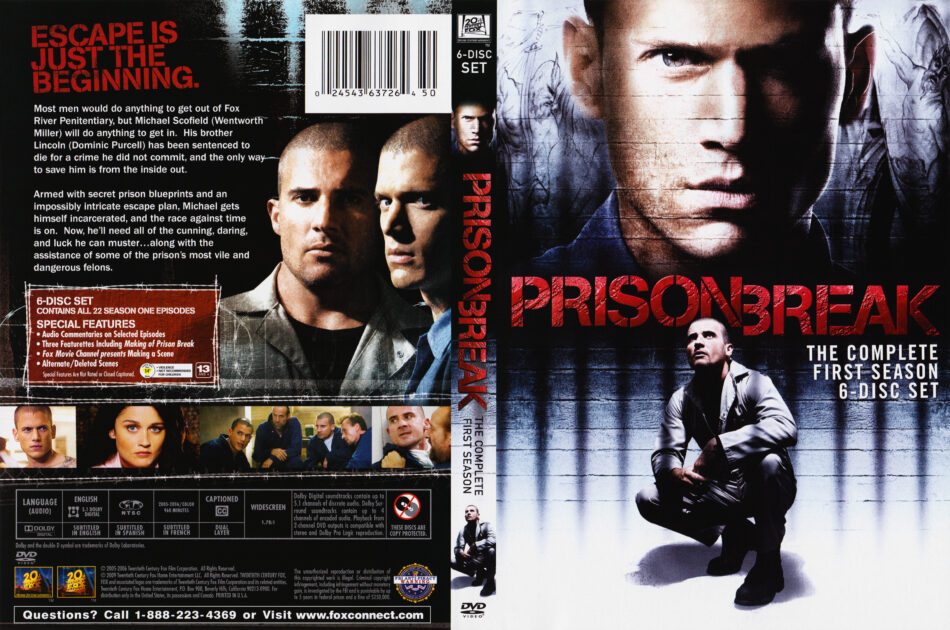 Prison Break (Season 1) R1 DVD Cover - DVDcover.Com