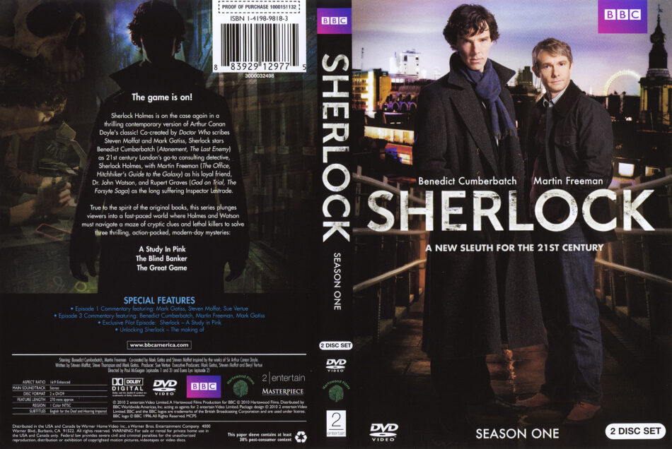 Sherlock (Season 1) R1 DVD Cover - DVDcover.Com