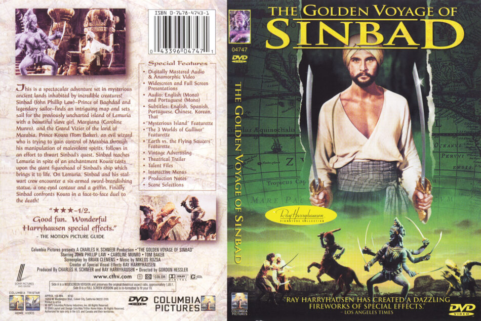 The Golden Voyage of Sinbad (1973) R1 DVD Cover - DVDcover.Com