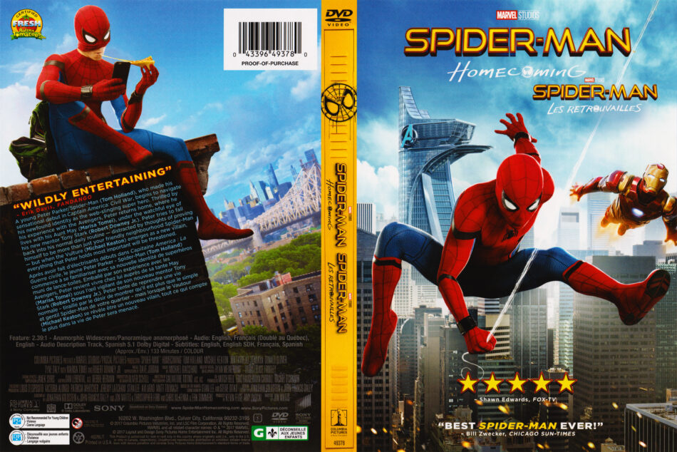 Spider-Man - Homecoming (2017) R1 DVD Cover - DVDcover.Com