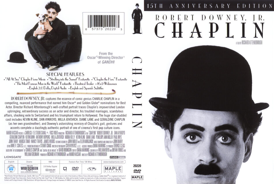 Chaplin (1992) R1 DVD Cover - DVDcover.Com