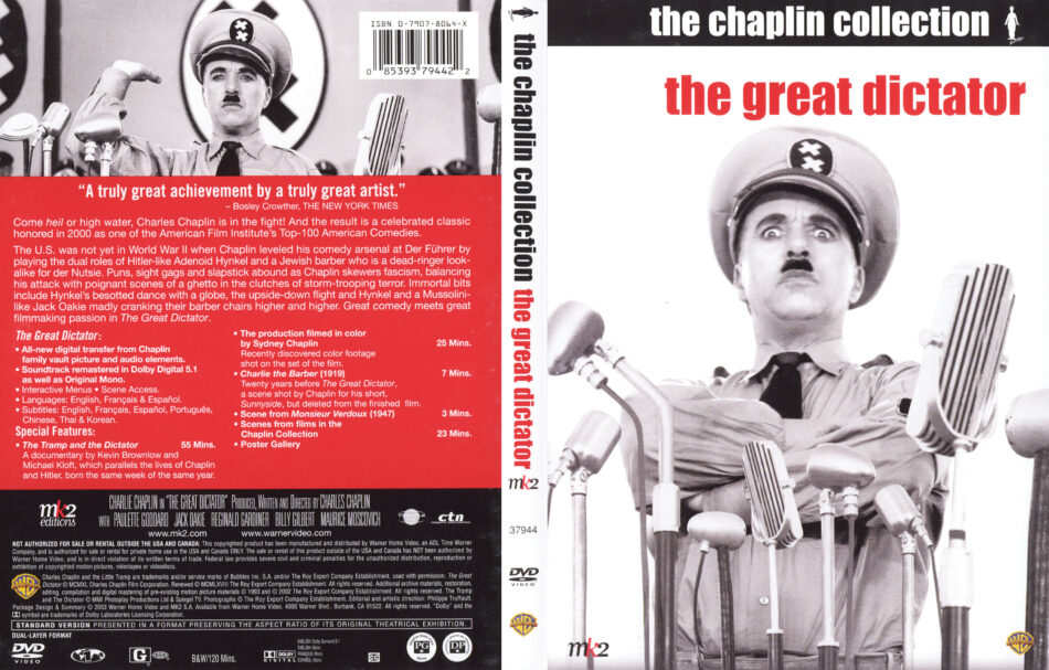 The Great Dictator (1940) R1 DVD Cover - DVDcover.Com