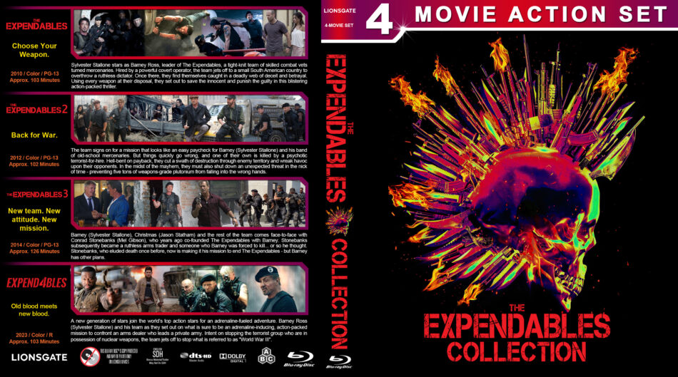 The Expendables Collection Custom Blu-Ray Cover - DVDcover.Com