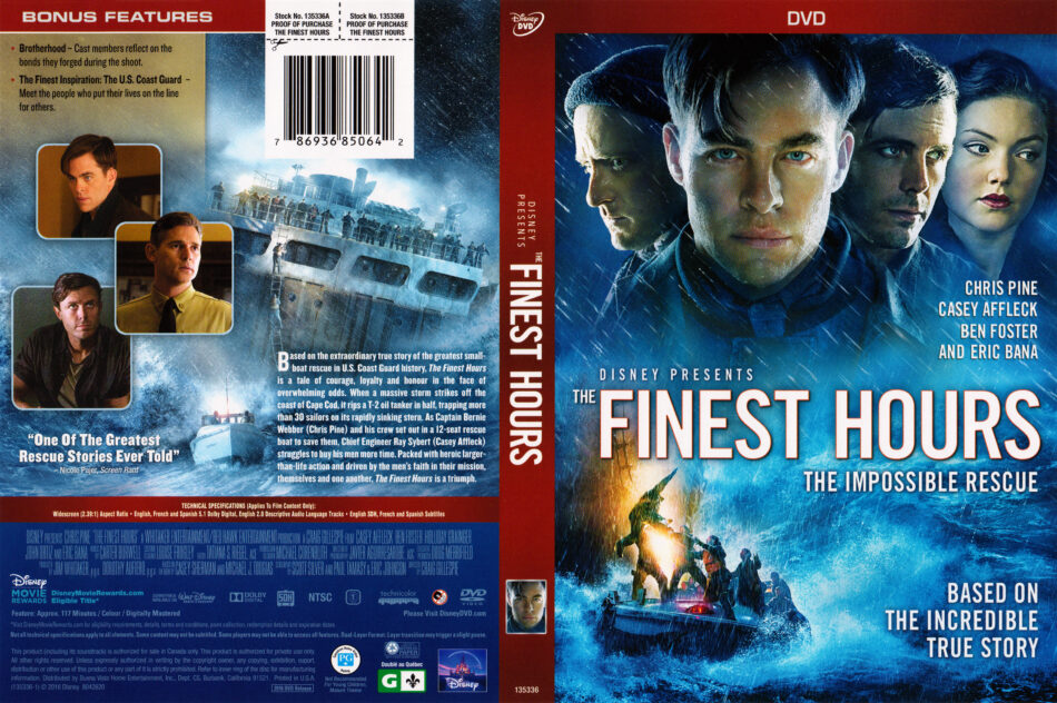 The Finest Hours (2016) R1 DVD Cover - DVDcover.Com