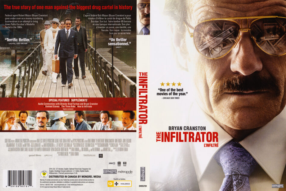 The Infiltrator (2016) R1 DVD Cover - DVDcover.Com