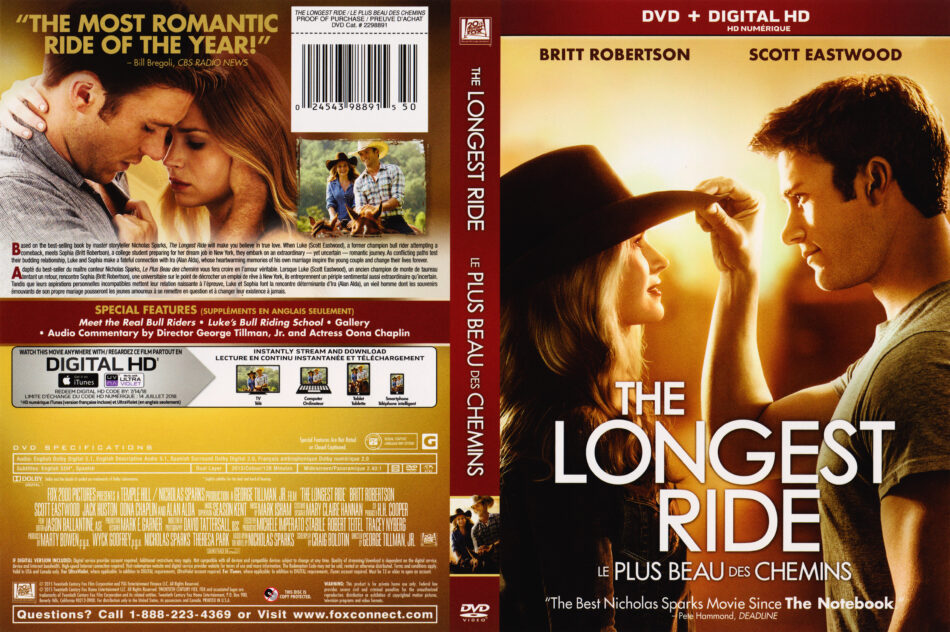 The Longest Ride (2015) R1 DVD Cover - DVDcover.Com