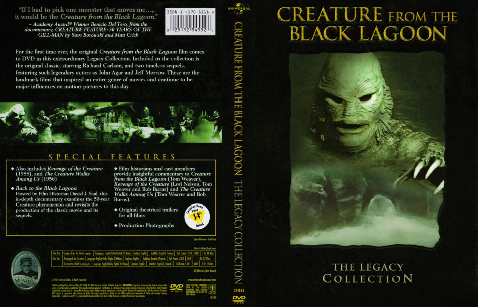 Creature from the Black Lagoon (Legacy Collection) R1 DVD Cover ...