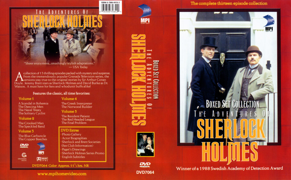 The Adventures of Sherlock Holmes (1984) R1 DVD Cover - DVDcover.Com