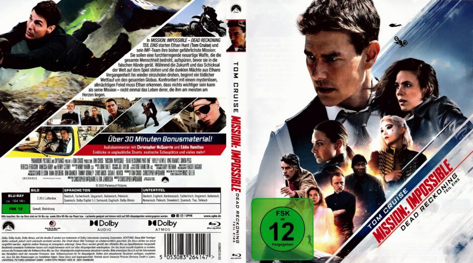 Mission Impossible 7-Dead Reckoning Teil 1 DE Blu-Ray Cover - DVDcover.Com