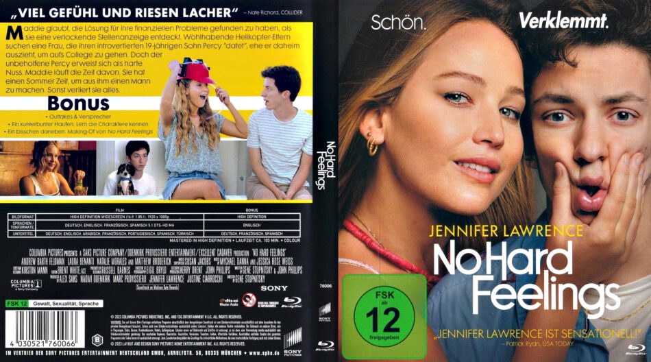 No Hard Feelings DE Blu-Ray Cover - DVDcover.Com