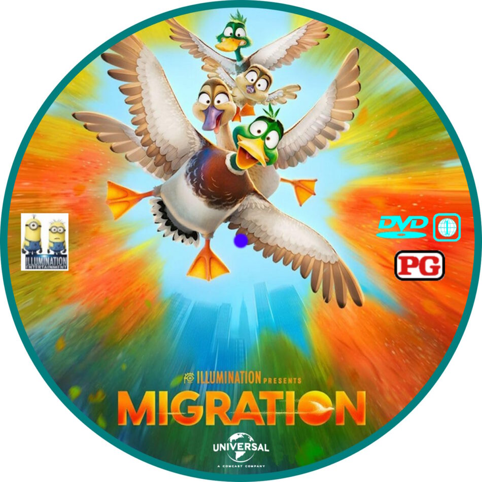 Migration (2023) R1 Custom DVD Label - DVDcover.Com