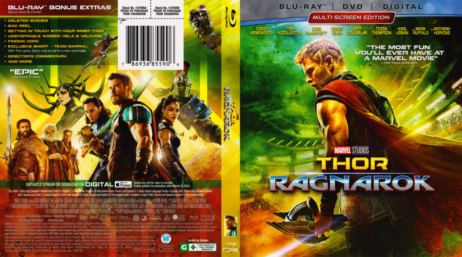Thor - Ragnarok (2017) Blu-Ray Cover - DVDcover.Com