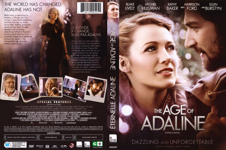 Age of Adaline (2015) R1 DVD Cover - DVDcover.Com