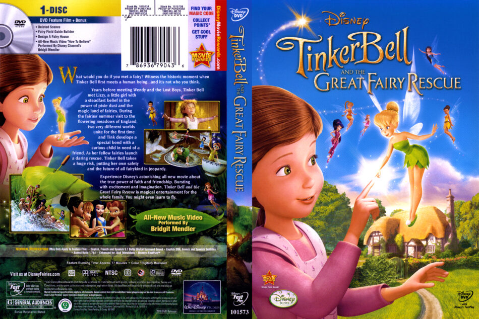 Tinker Bell and the Great Fairy Rescue (2010) R1 DVD Cover - DVDcover.Com