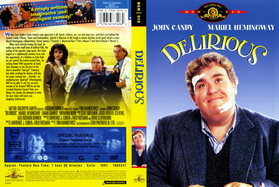 Delirious (1991) R1 DVD Cover - DVDcover.Com