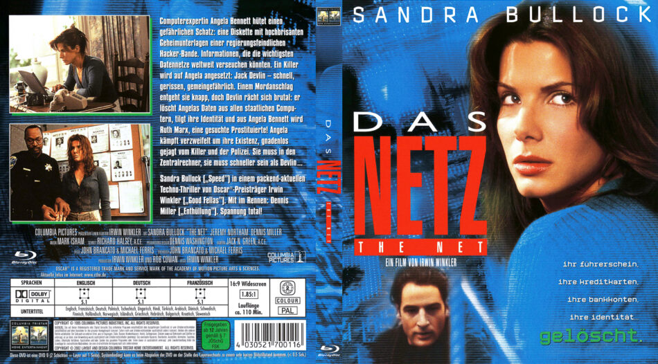 Das Netz (1995) DE Blu-Ray Cover - DVDcover.Com