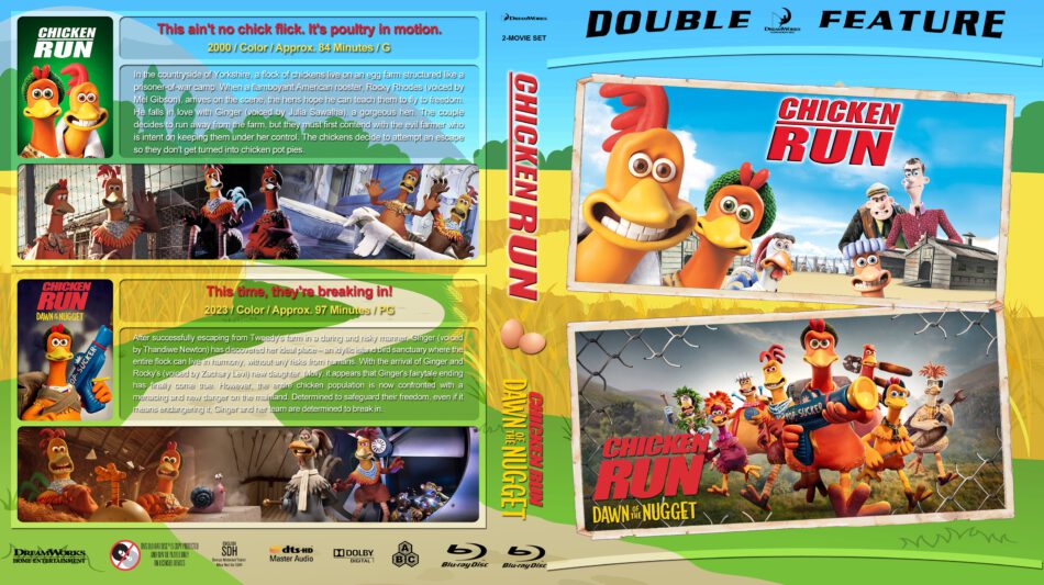 Chicken Run Double Feature Custom Blu-Ray Cover & Labels - DVDcover.Com