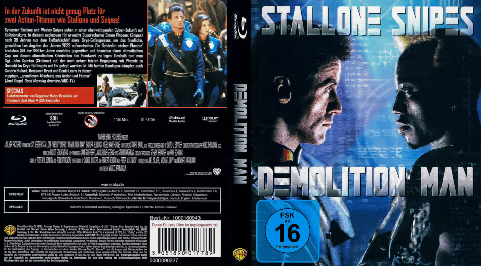 Demolition Man (1993) DE Blu-Ray Cover - DVDcover.Com