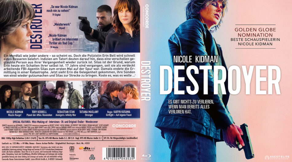 Destroyer (2018) DE Blu-Ray Cover - DVDcover.Com