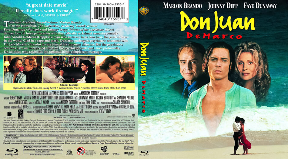 Don Juan de Marco (1995) Blu-Ray Cover - DVDcover.Com