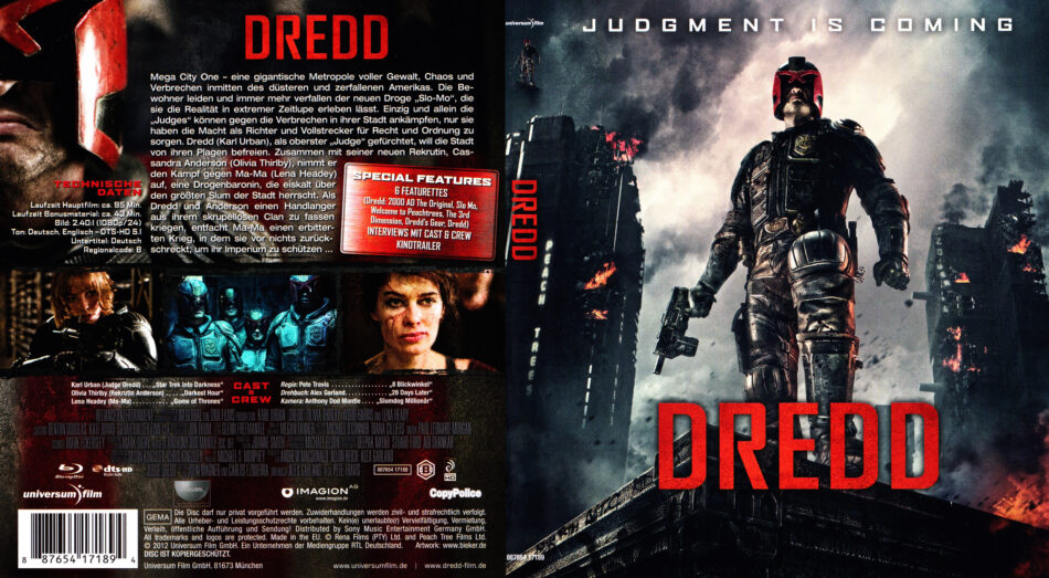 Dredd (2012) DE Blu-Ray Cover - DVDcover.Com