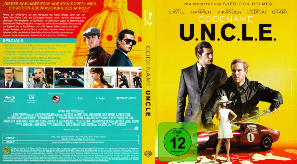 Codename U.N.C.L.E. DE Blu-Ray Cover & Label - DVDcover.Com