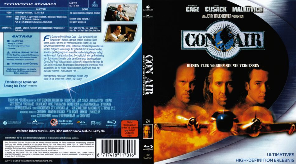 Con Air DE Blu-Ray Cover & Label - DVDcover.Com