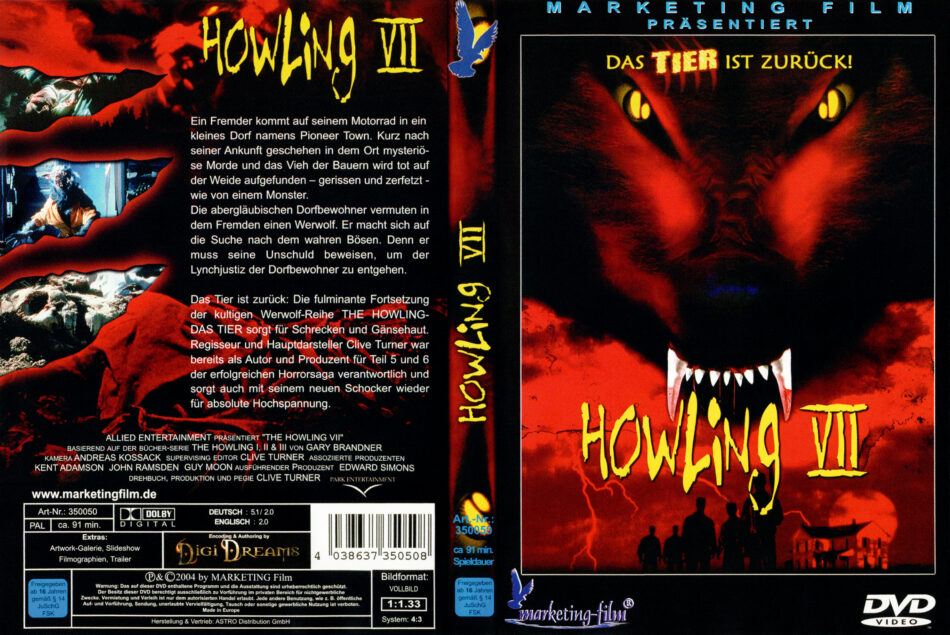 Howling: New Moon Rising (1995) R2 DE DVD Cover - DVDcover.Com