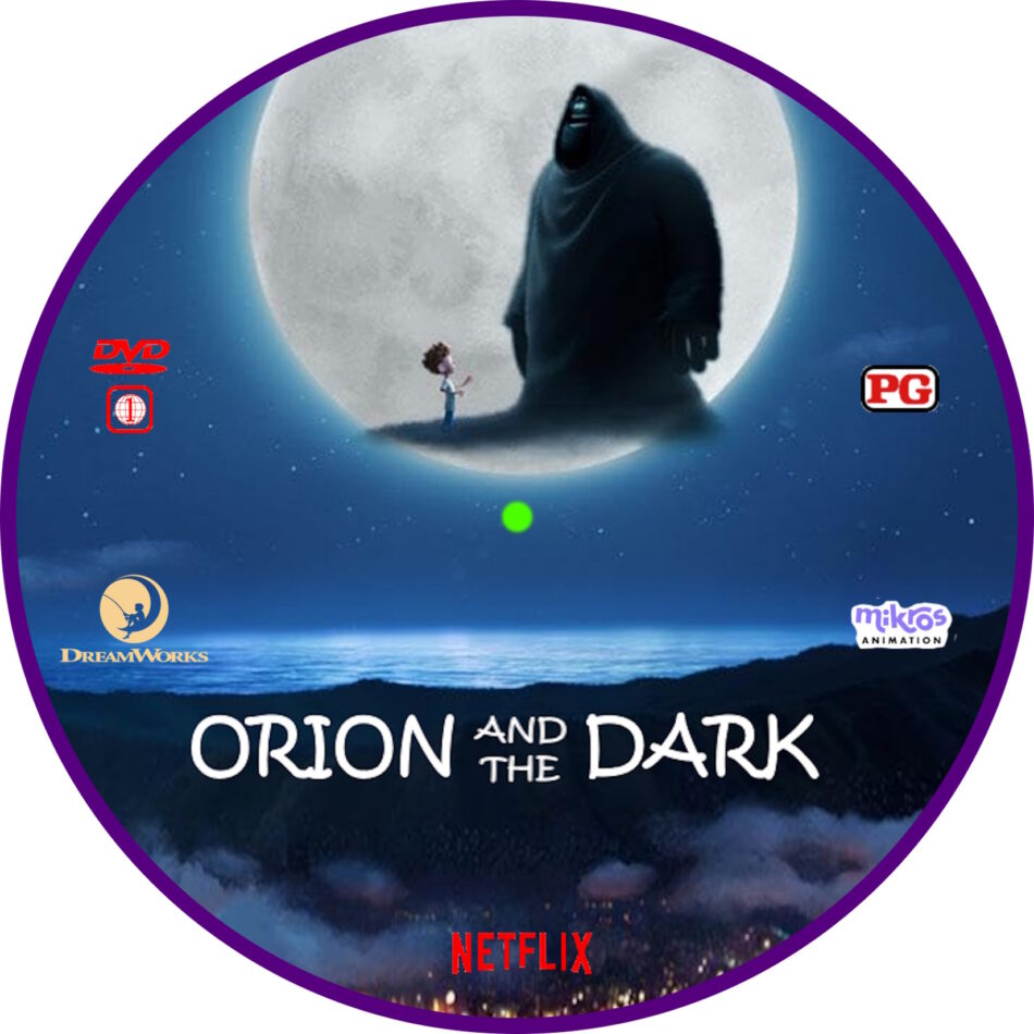 Orion And The Dark (2024) R1 Custom DVD Label - DVDcover.Com