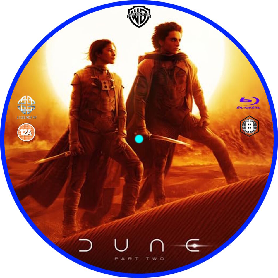 Dune Part 2 (2024) RB Custom Blu-ray Label - DVDcover.Com