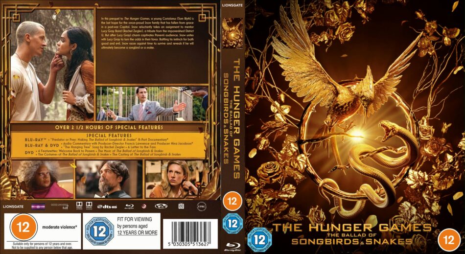 The Hunger Games : The Ballad of Songbirds & Snakes (2023) R2 UK Blu Ray Covers and Labels ...