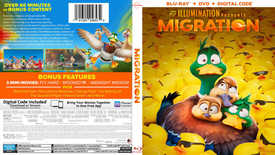 Migration (2023) Blu-Ray Cover 10 mm - DVDcover.Com