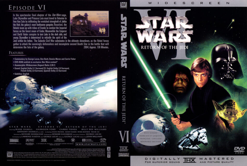 Star Wars: Episode 6 - Return of the Jedi (1983 - Remastered) R1 DVD ...