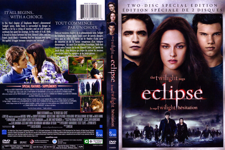 The Twilight Saga: Eclipse (2010) R1 DVD Cover - DVDcover.Com