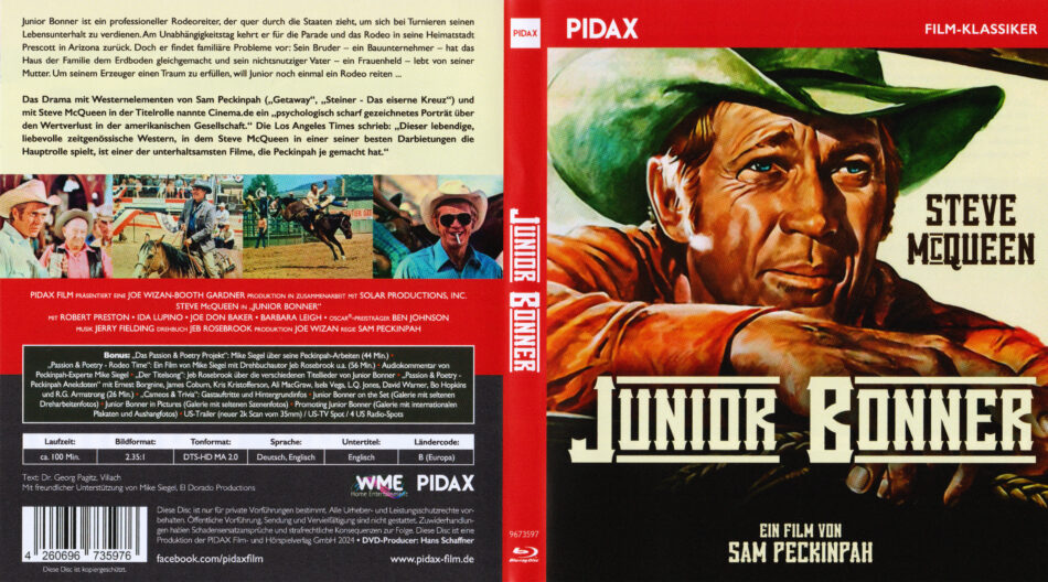 Junior Bonner DE Blu-Ray Cover - DVDcover.Com
