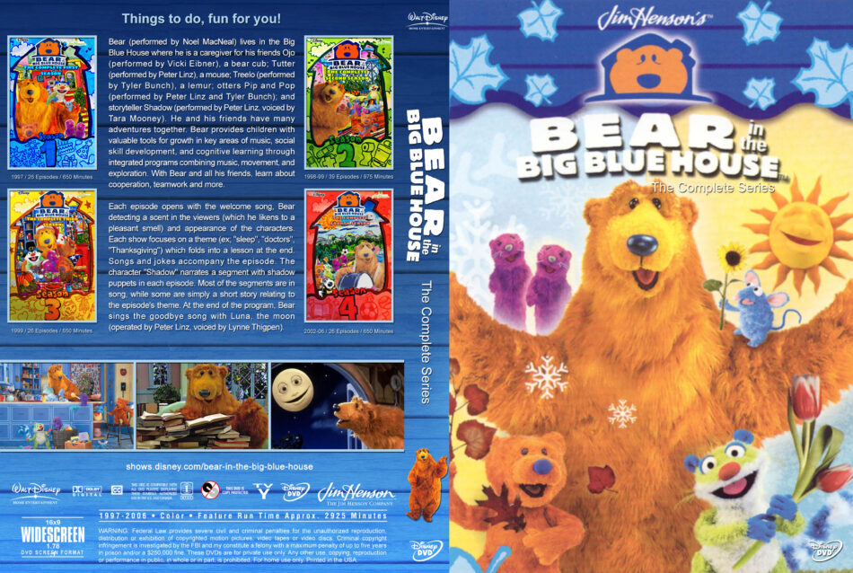 Bear in the Big Blue House: The Complete Series R1 Custom DVD Cover ...