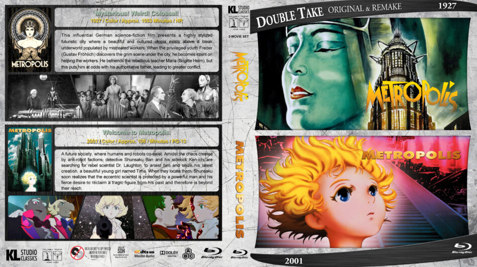 Metropolis Double Feature Custom Blu-Ray Cover - DVDcover.Com