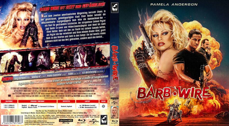 Barb Wire Custom DE 4K UHD Cover & Labels - DVDcover.Com