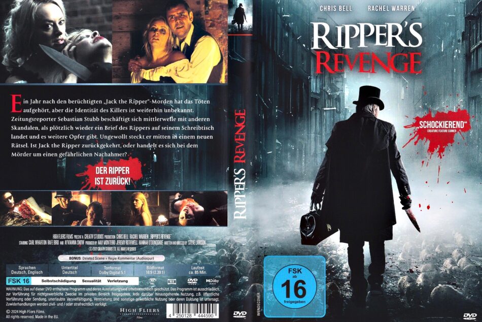Ripper's Revenge R2 DE DVD Cover - DVDcover.Com