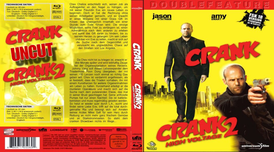 Crank Double Feature DE Custom Blu-Ray Cover - DVDcover.Com