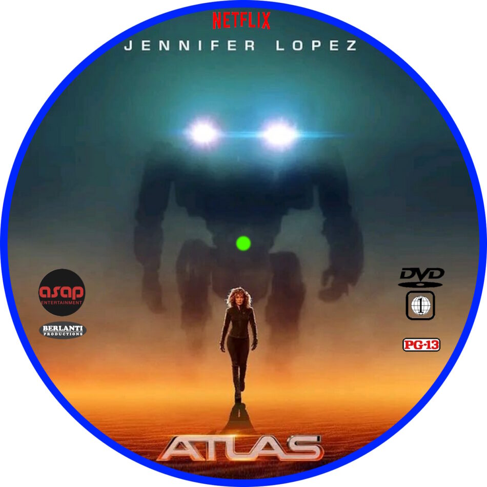 Atlas (2024) R1 Custom DVD Label - DVDcover.Com