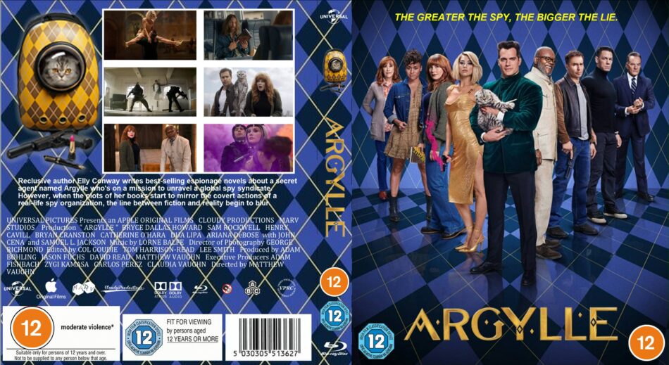 Argylle (2024) Custom R2 UK Blu-Ray Cover and Label - DVDcover.Com