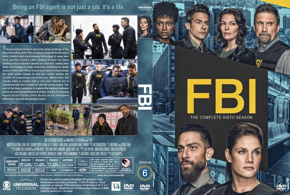 FBI - Season 6 R1 Custom DVD Cover & Labels - DVDcover.Com