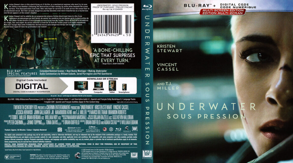 Underwater (2020) Blu-Ray & DVD Cover - DVDcover.Com
