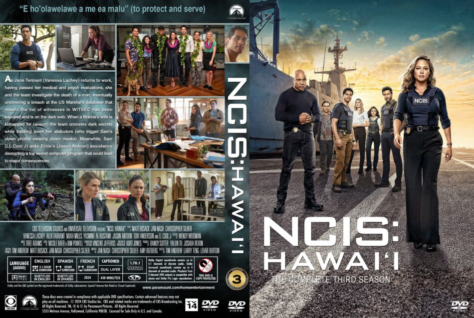 NCIS: Hawaii - Season 3 R1 Custom DVD Cover & Labels - DVDcover.Com