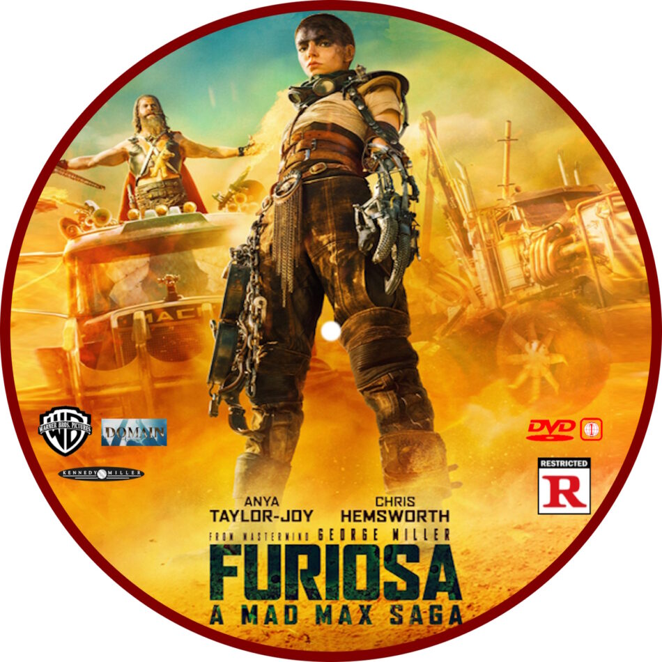 Furiosa: A Mad Max Saga (2024) R1 Custom DVD Label - DVDcover.Com