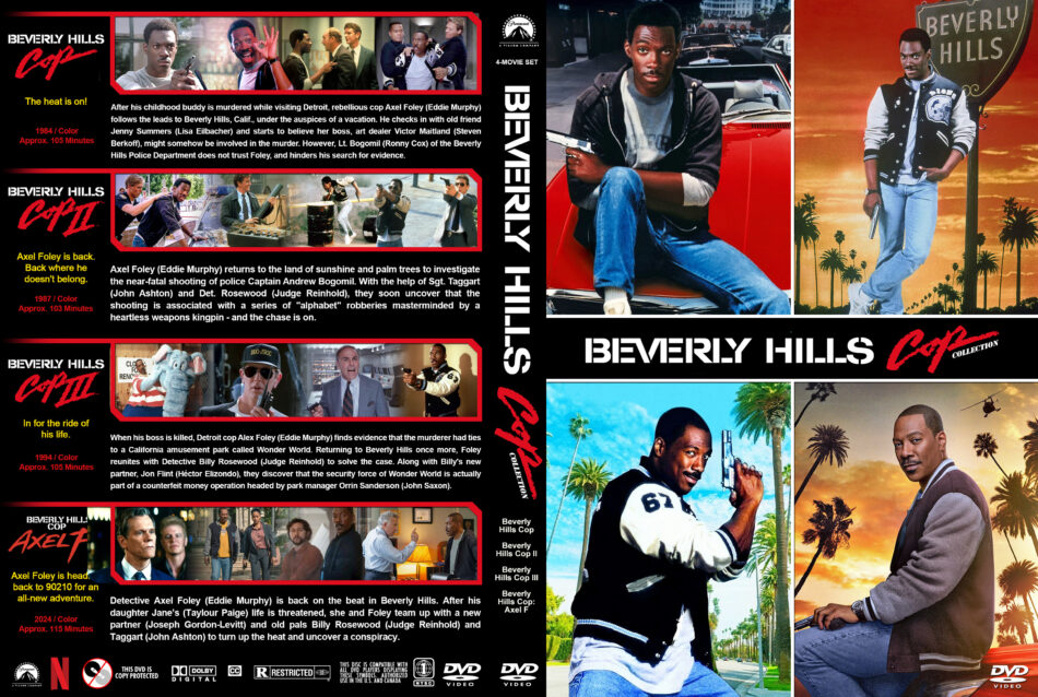 Beverly Hills Cop: The Complete Lineup Custom Blu-Ray Cover - DVDcover.Com