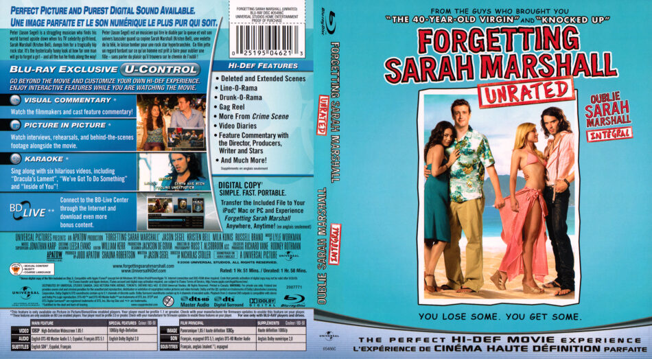 Forgetting Sarah Marshall (2008) Blu-Ray & DVD Cover - DVDcover.Com
